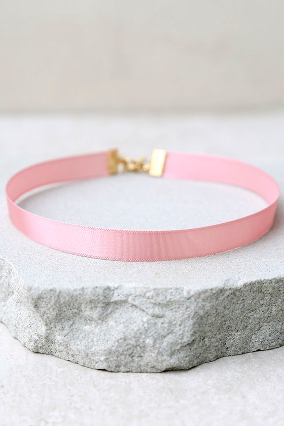 Chic Blush Pink Choker - Ribbon Choker - Satin Choker - $10.00 - Lulus