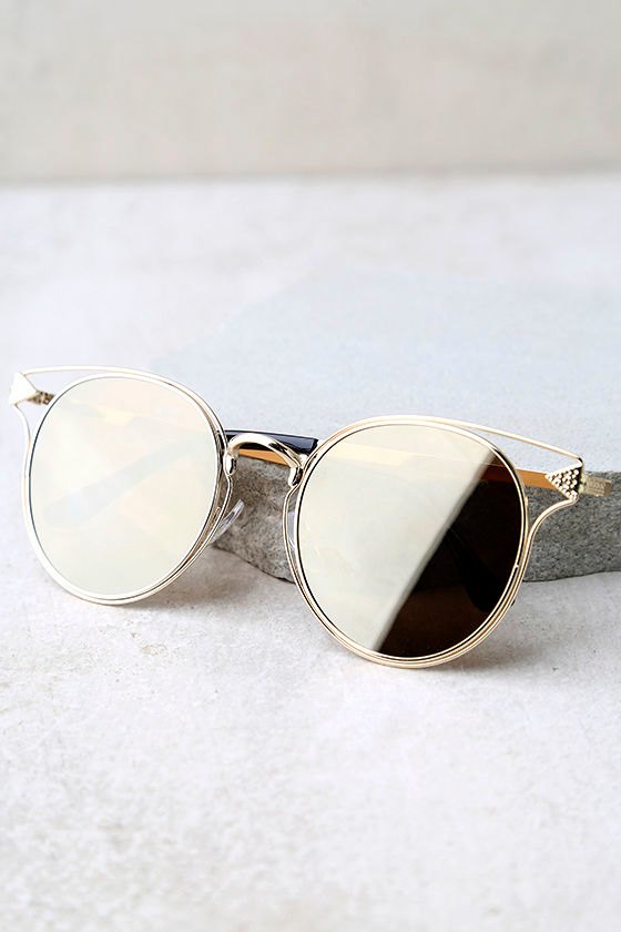 Chic Gold Sunglasses - Gold Wire Sunglasses - Gold Sunnies - $18.00