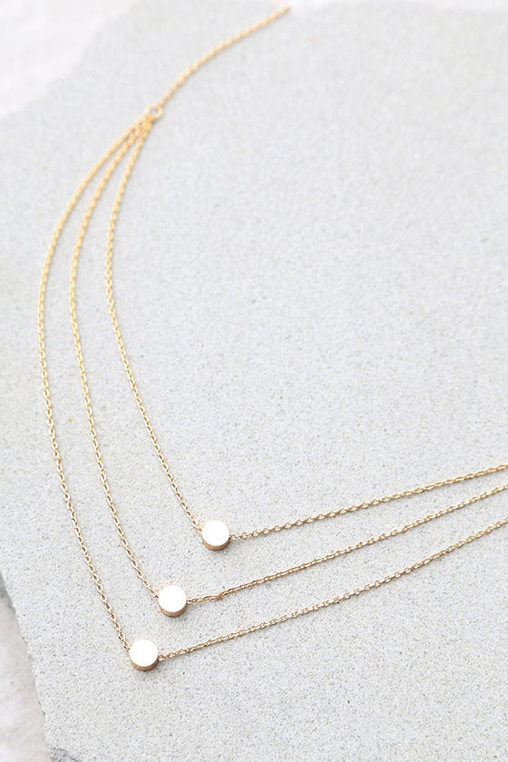 Chic Gold Necklace - Layered Necklace - Gold Layered Necklace - $13.00