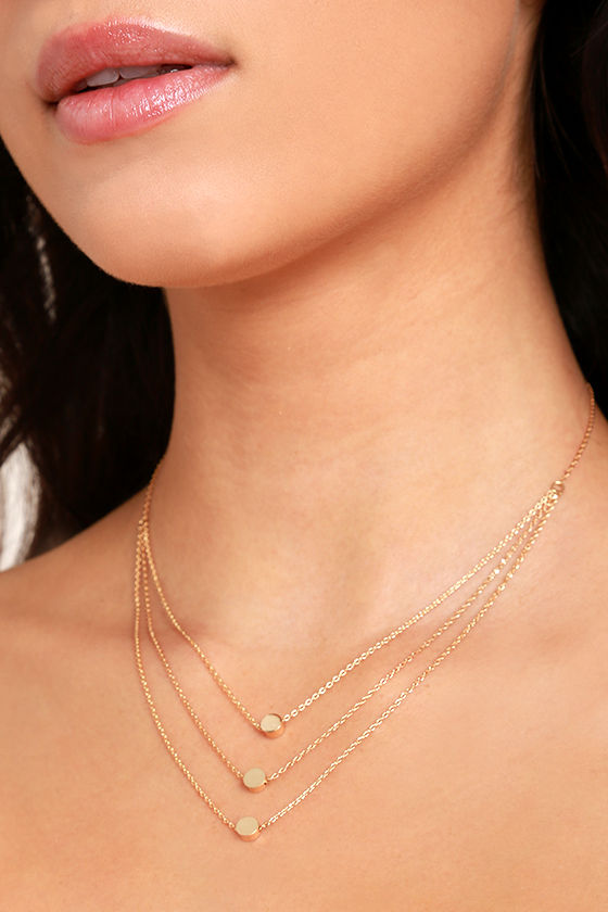 Chic Gold Necklace - Layered Necklace - Gold Layered Necklace - $13.00 ...