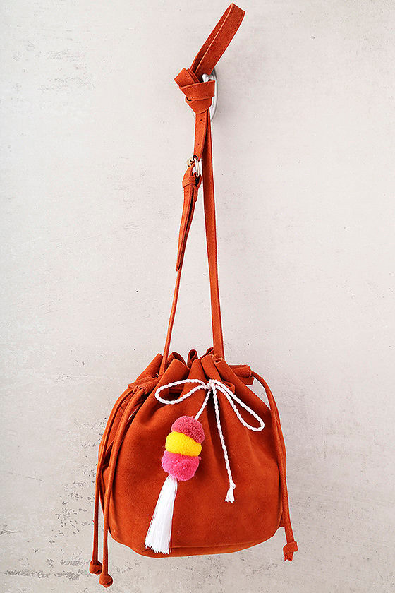 Cute Rust Orange Purse - Bucket Bag - Drawstring Bag - $21.00 - Lulus