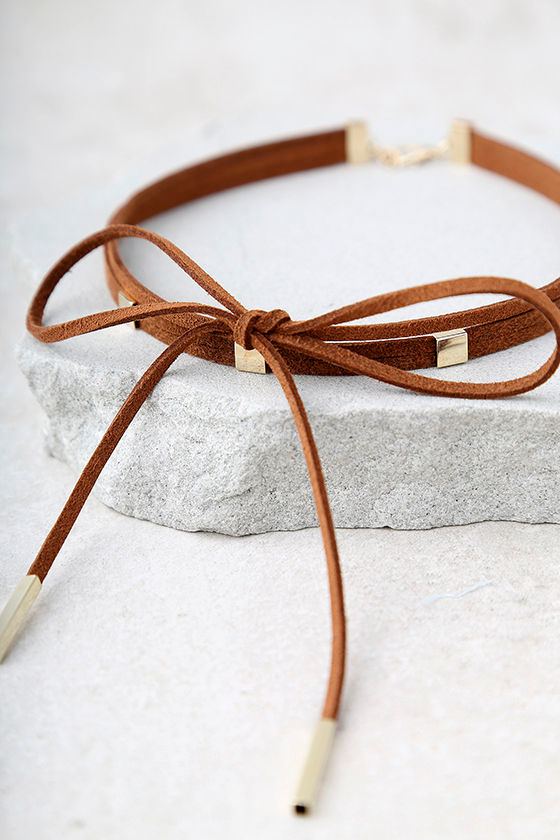 Cute Brown Choker - Brown Necklace - Choker Necklace - $14.00 - Lulus