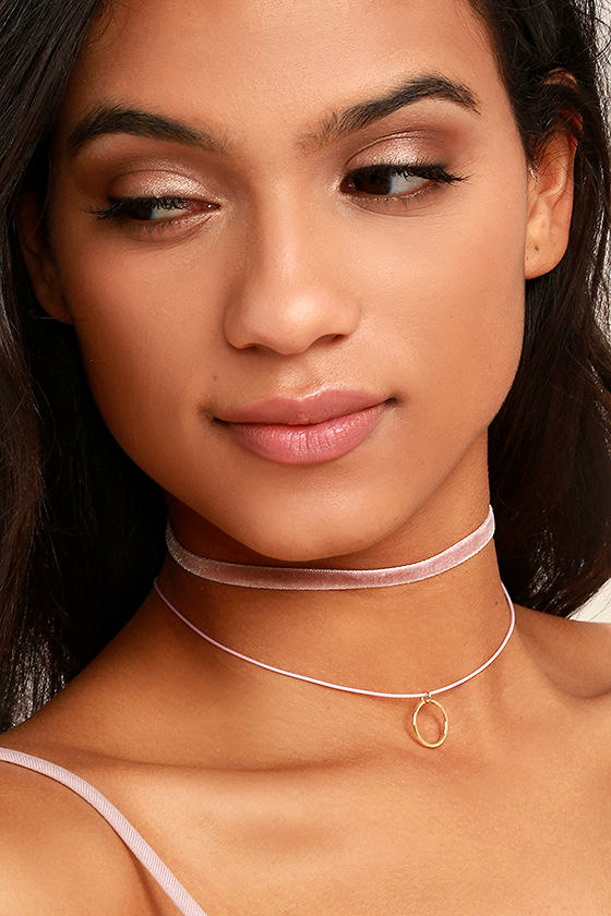 Cute Pink Choker Necklace - Choker Necklace Set - $13.00 - Lulus