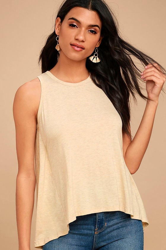 Cute Light Beige Top - Tank Top - Open Back Top - $26.00 - Lulus