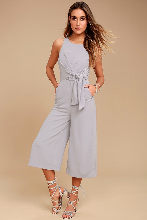Chic Grey Jumpsuit - Midi Jumpsuit - Sleeveless Jumpsuit - $67.00 - Lulus