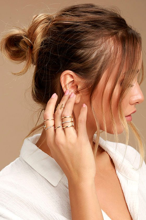 Chic Gold Ring Set - Gold Rings - Caged Rings - Midi Rings - $18.00 - Lulus