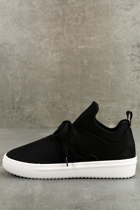 Steve Madden Lancer - Street Style Sneaker - Black Sneakers - Trendy ...
