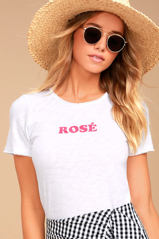 Chaser Rose Tee - White Tee - Rose Tee - Graphic Tee - Graphic T-Shirt ...
