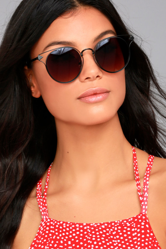 Chic Black Sunglasses Black Wire Sunglasses Black Sunnies 18 00