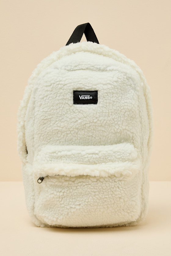 Vans Old Skool Mini Backpack - Ivory Backpack - Shearling Bag - Lulus