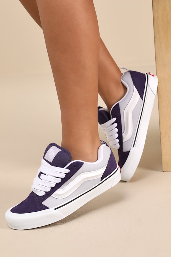 Vans Knu Skool Lilac Mist - Two-Tone Sneakers - Chunky Sneakers - Lulus