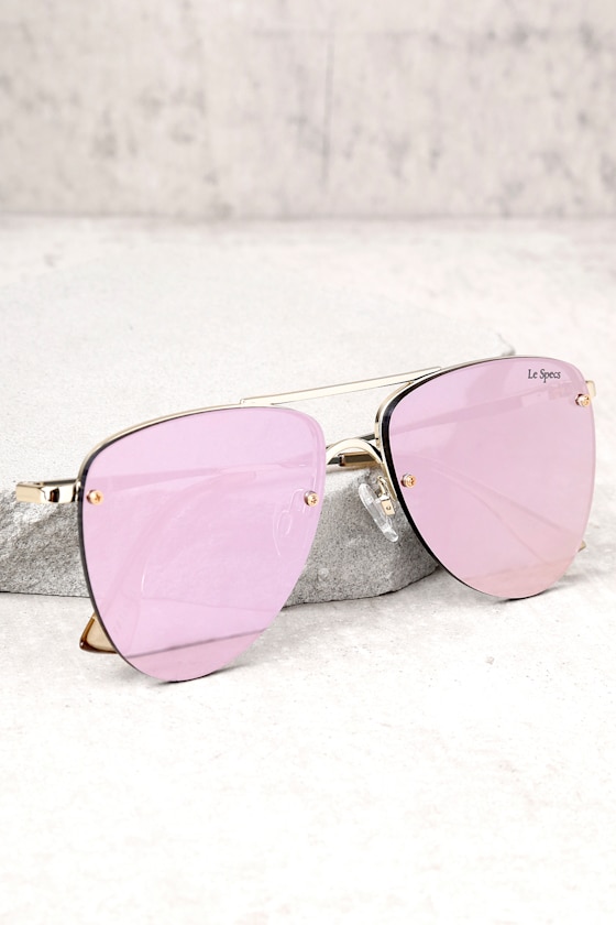 The Le Specs The Prince - Aviator Sunglasses - Gold Sunglasses - Lulus