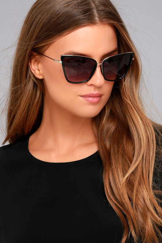 Chic Black Sunglasses Cat Eye Sunglasses Black Sunglasses 14 00