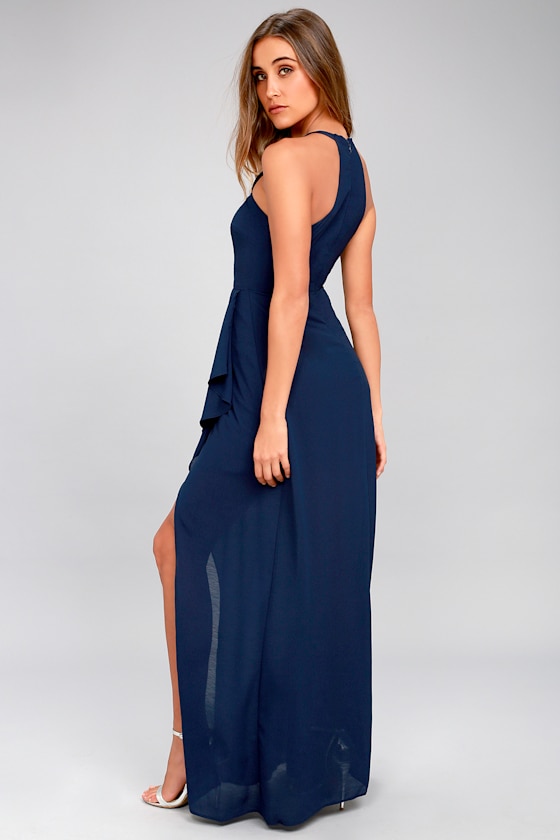 Lovely Navy Blue Dress - Maxi Dress - Formal Dress - Lulus