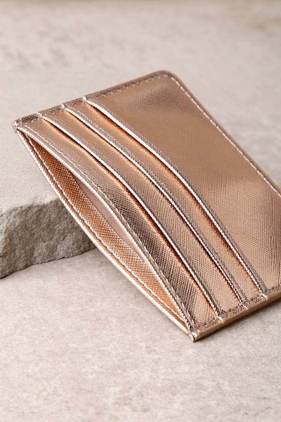 Chic Card Holder - Vegan Card Holder - Rose Gold Wallet - Lulus