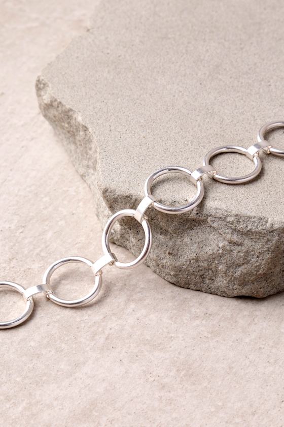 Cute Choker Necklace - Charm Necklace - Silver Necklace - Lulus
