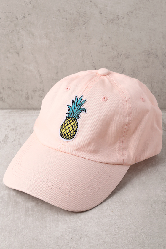 Trendy Blush Pink Baseball Cap - Pineapple Hat - Dad Hat - Lulus