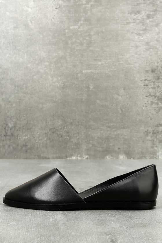 Chelsea Crew Vance - Black Leather Flats - Boho Flats - Lulus