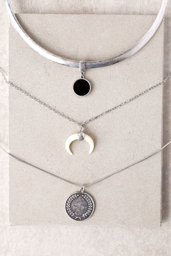 Boho Necklace Set - Silver Necklaces - Layered Necklaces - Lulus