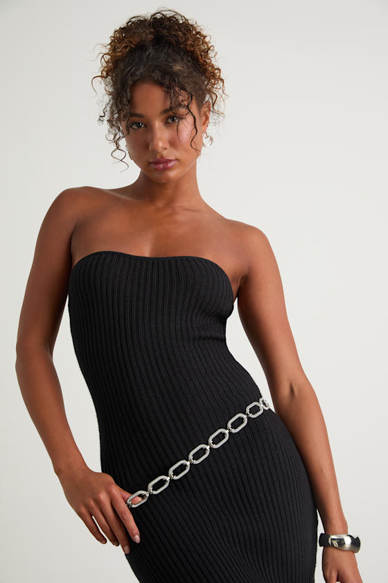 Silver Chain Link Belt - Textured Chunky Belt - Silver Metal Belt - Lulus