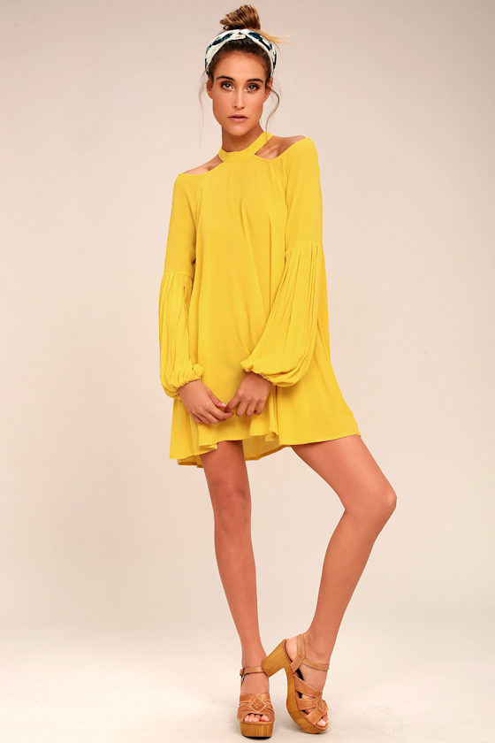 Free People Drift Away - Yellow Top - Tunic Top - Lulus