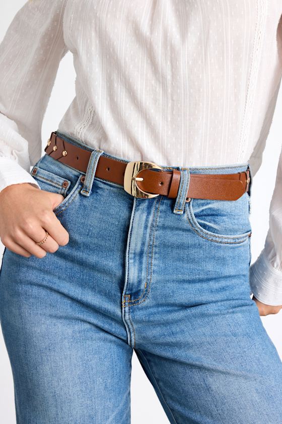 Brown Braided Belt - Brown Studded Belt - Brown Belt - Belt - Lulus