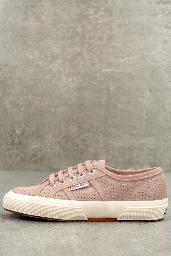 Superga 2750 Pink Suede Sneakers - Genuine Leather Sneakers - Lulus