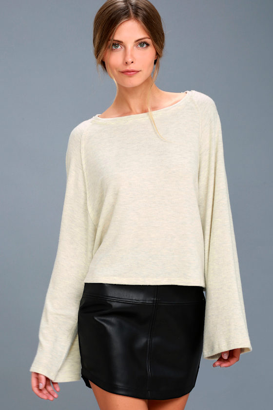 Project Social T Lillian Beige Top - Wide Sleeve Top - Lulus