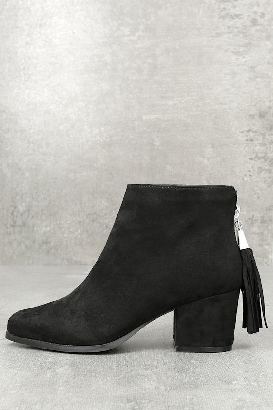 Cute Black Booties - Ankle Booties - Vegan Booties - Lulus