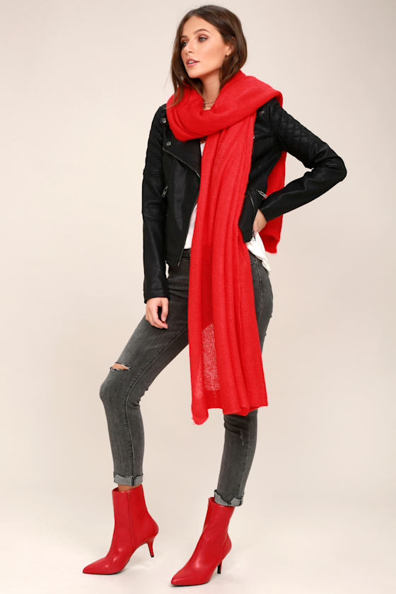 Sexy Red Boots - Mid-Calf Boots - Kitten Heel Boots - Lulus