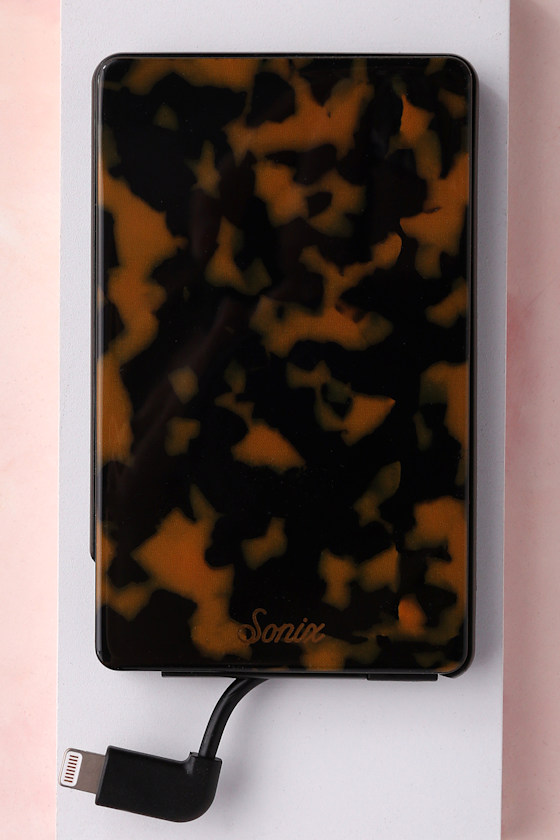 Sonix Brown Tortoise Pick Me Up Charger - Portable Charger