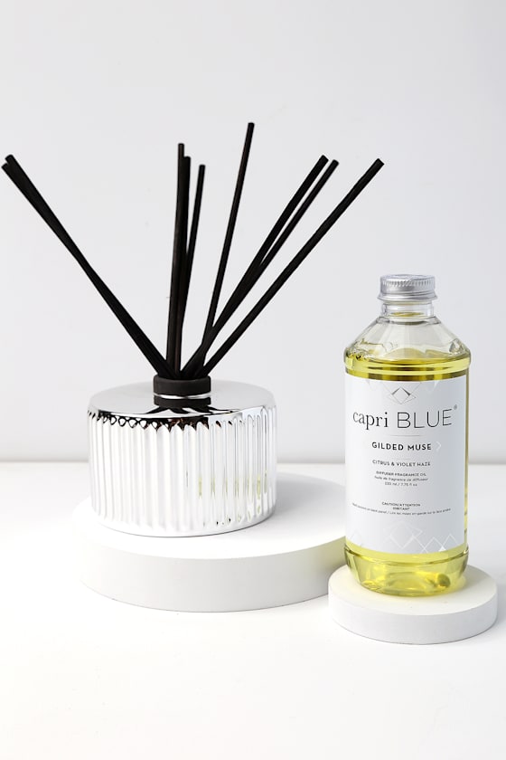 Capri Blue Citrus and Violet Haze - Silver Reed Diffuser - Lulus