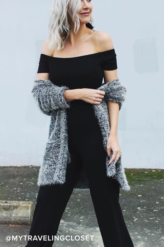 Sexy Off The Shoulder Jumpsuit Black Wide Leg Jumpsuit Lulus