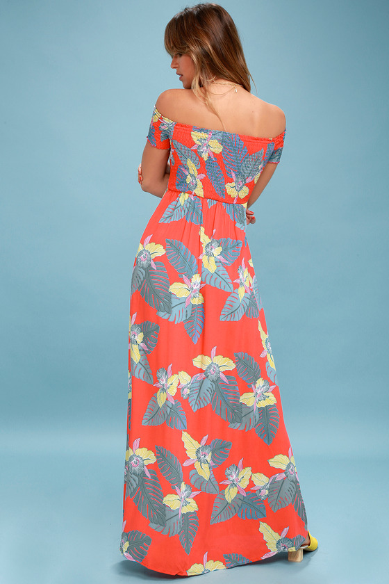 Cute Floral Print Dress Ots Dress Maxi Dress Lulus