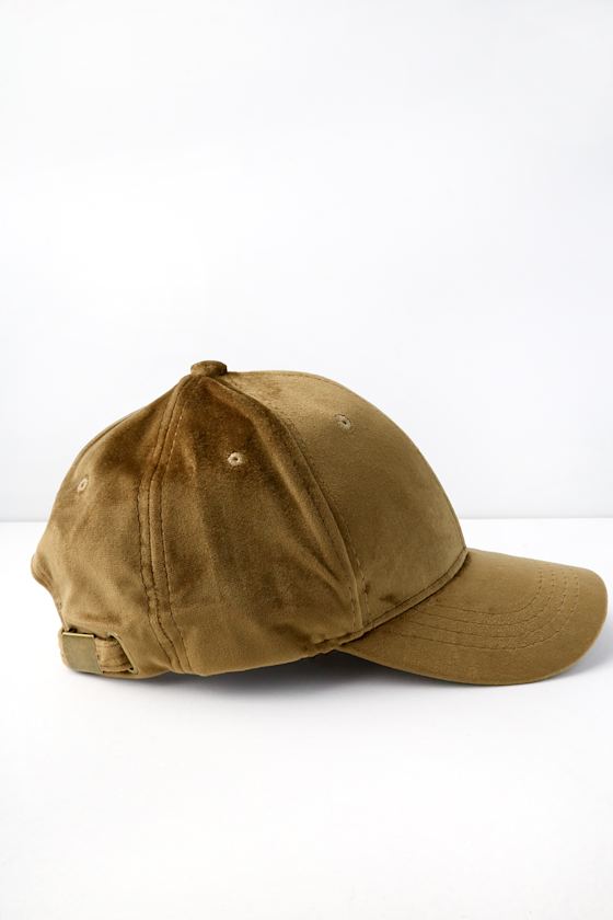 Chic Baseball Hat - Khaki Hat - Velvet Baseball Hat - Lulus