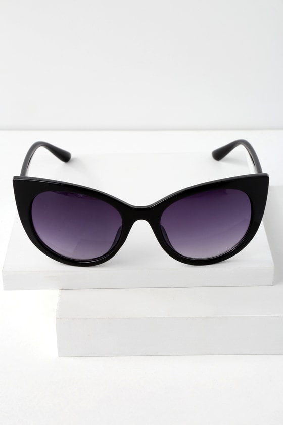 Classic Black Sunglasses Cat Eye Sunglasses Lulus