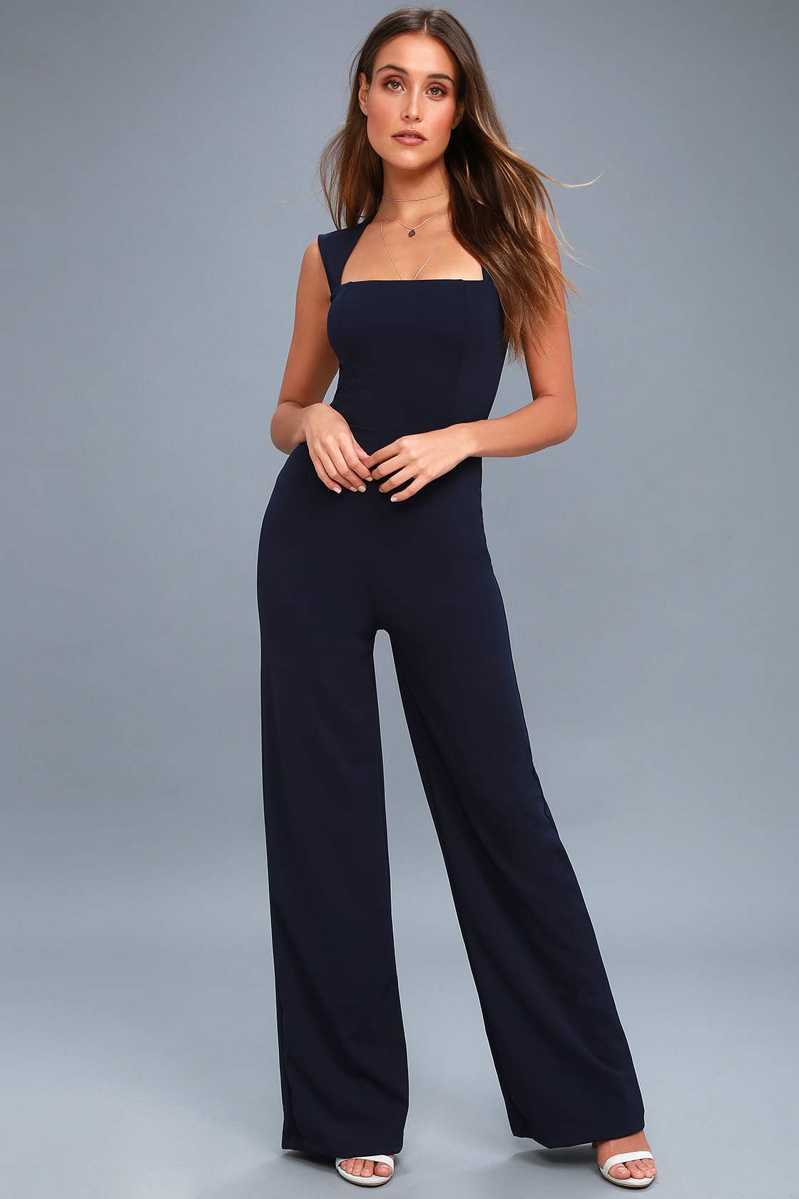 Stylish Navy Blue Jumpsuit - Sleeveless Jumpsuit - Lulus