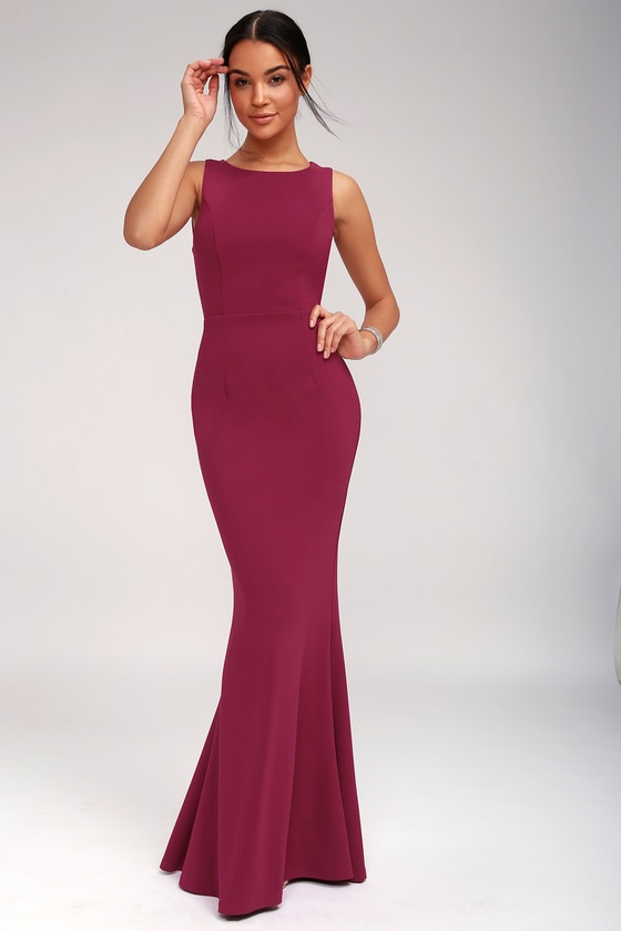 Chic Magenta Dress Maxi Dress Backless Dress Lulus