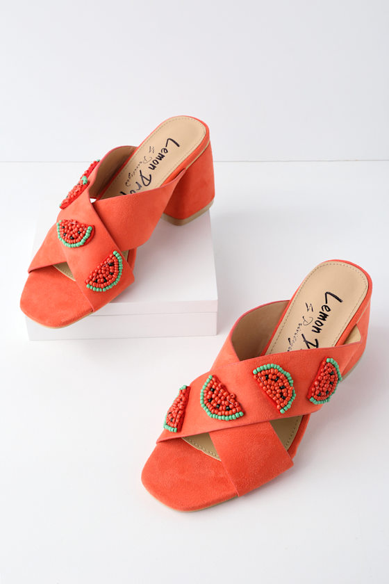 Lemon Drop by Privileged Kason - Red Mules - Beaded Mules - Lulus