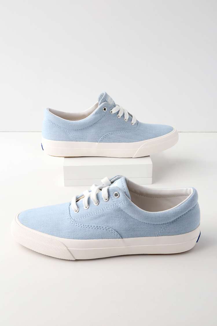 Women Wearing Blue Keds