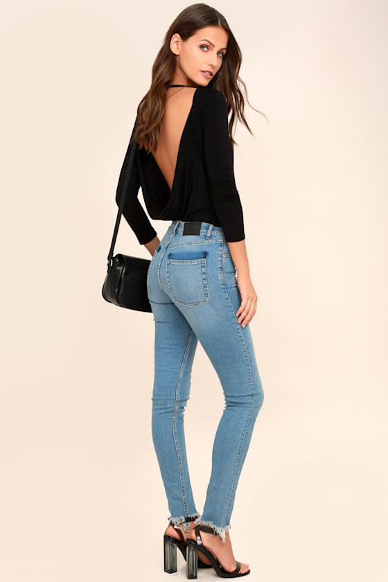 Black Bodysuit - Long Sleeve Bodysuit - Backless Bodysuit - Lulus