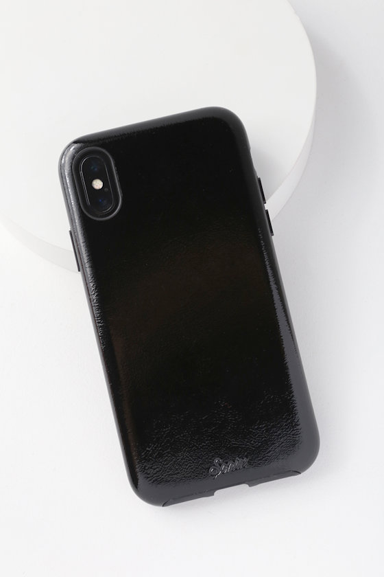 Sonix Black Patent Faux Leather Case - Patent iPhone X Case - Lulus
