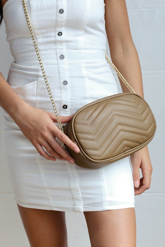 Cute Light Brown Purse - Quilted Purse - Vegan Leather Purse - Lulus