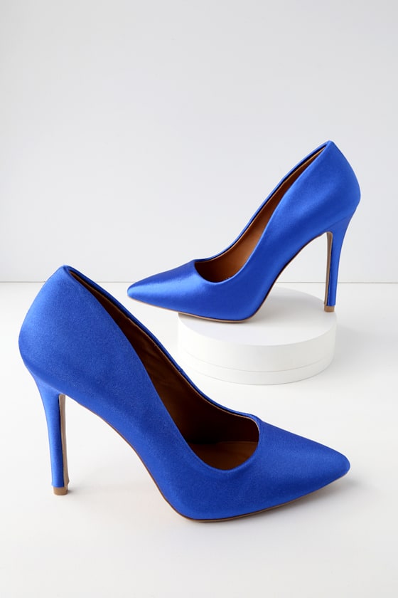 Stunning Blue Pumps - Vegan Pumps - Pointed Pumps - Lulus