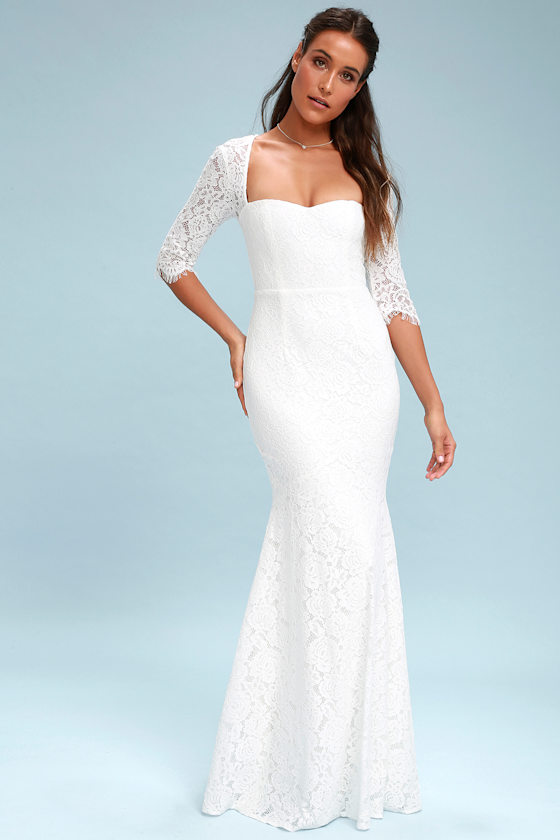 Gorgeous Lace Dress - Lace Maxi Dress - Bridal Dress - Lulus