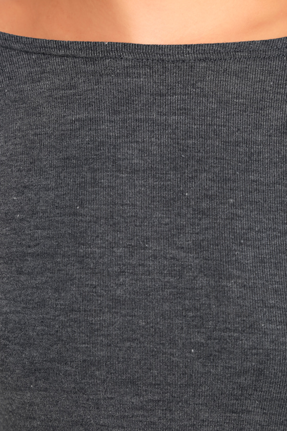 Cozy Dark Heather Blue Sweater - Backless Sweater - Long Sleeve Top ...