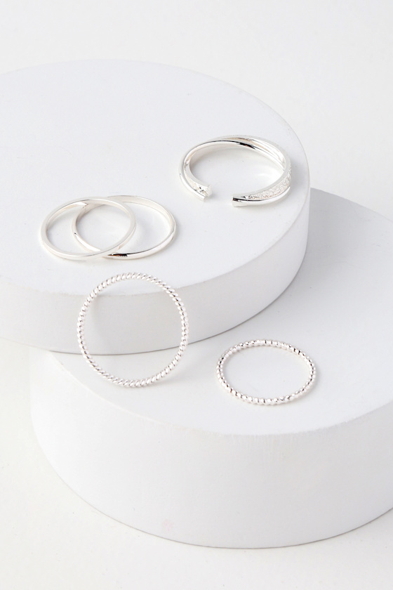 Chic Ring Set - Silver Ring Set - Dainty Ring Set