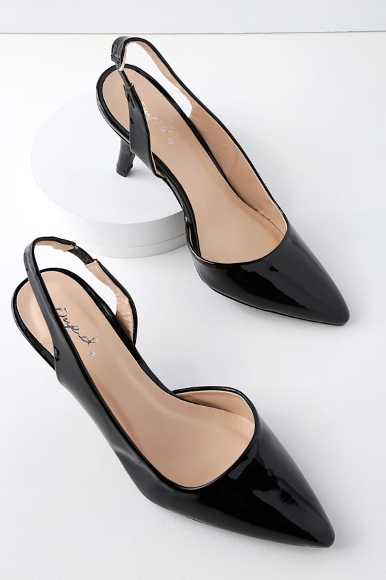 Cute Black Pumps - Slingback Pump - D'Orsay Pump - Lulus
