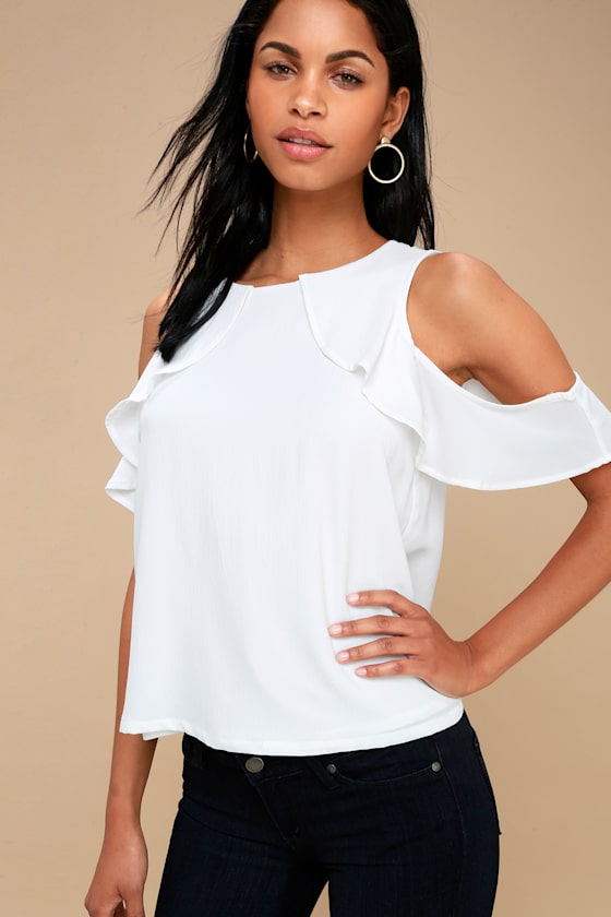 Cute White Top - Off-the-Shoulder Top - Blouse - Lulus