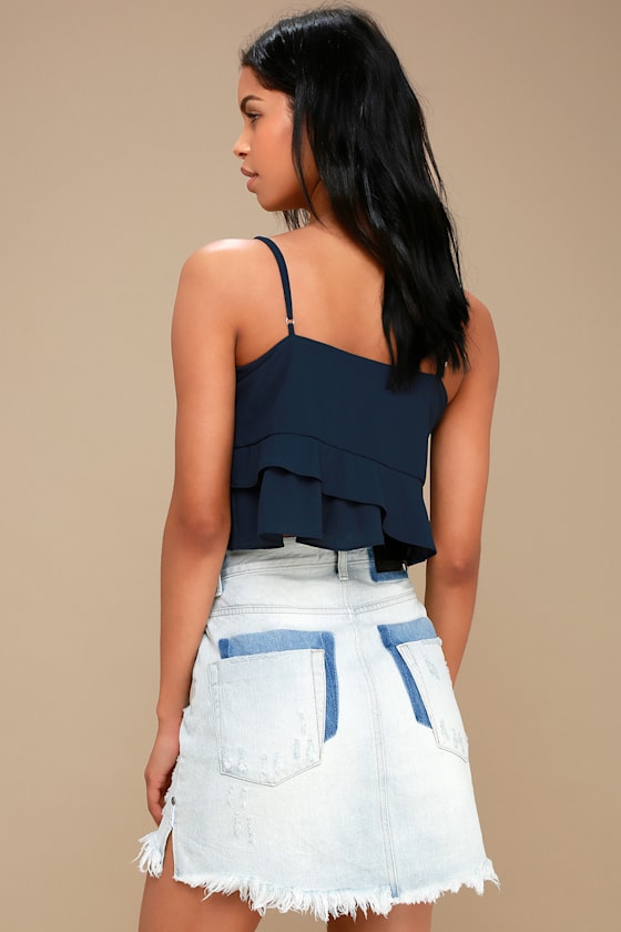 One Teaspoon 2020 - Denim Mini skirt - Distressed Skirt - Lulus